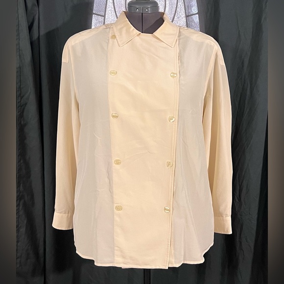 Rena Rowan | Tops | Womens Double Breasted Blouse Size 6w | Poshmark